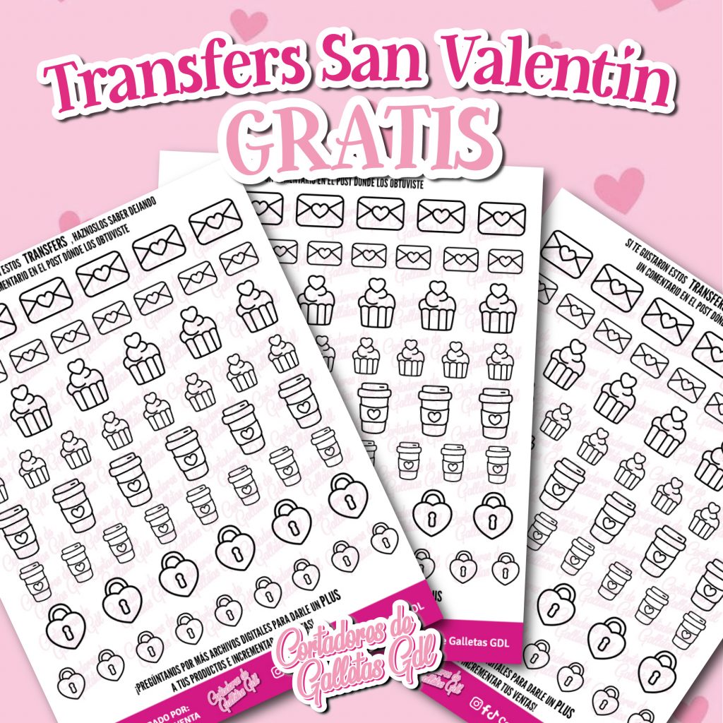 Freebie - Transfers San Valentín! - Cortadores de galletas GDL